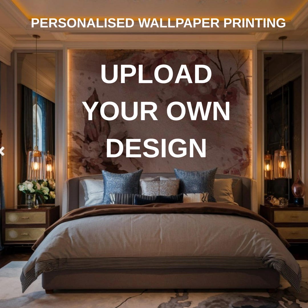 Custom Wallpaper Mural: Personalized Design, Nonwoven, Peel & Stick - Etsy