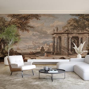 Ancient Rome Wallpaper Mural: Harbor View Architecture (peel and Stick ...