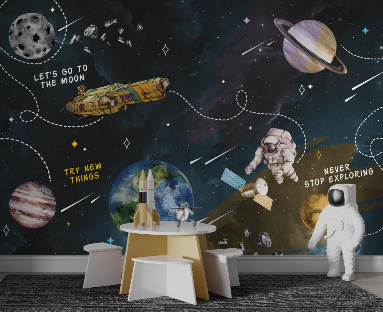 Planets, Spaceship and Astronaut Wallpaper, Planets in Outer Space ...