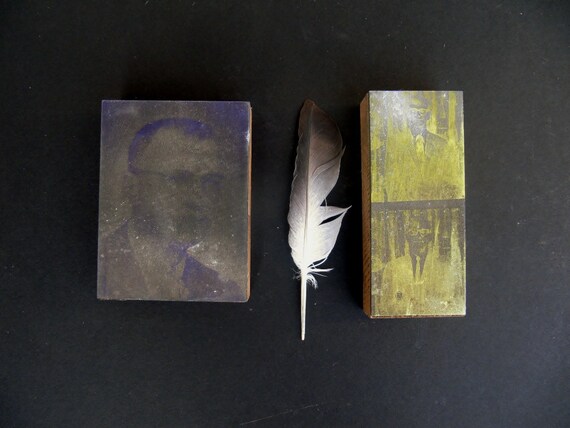 Printing Press Photography Blocks Men With Glasses Vintage - Etsy