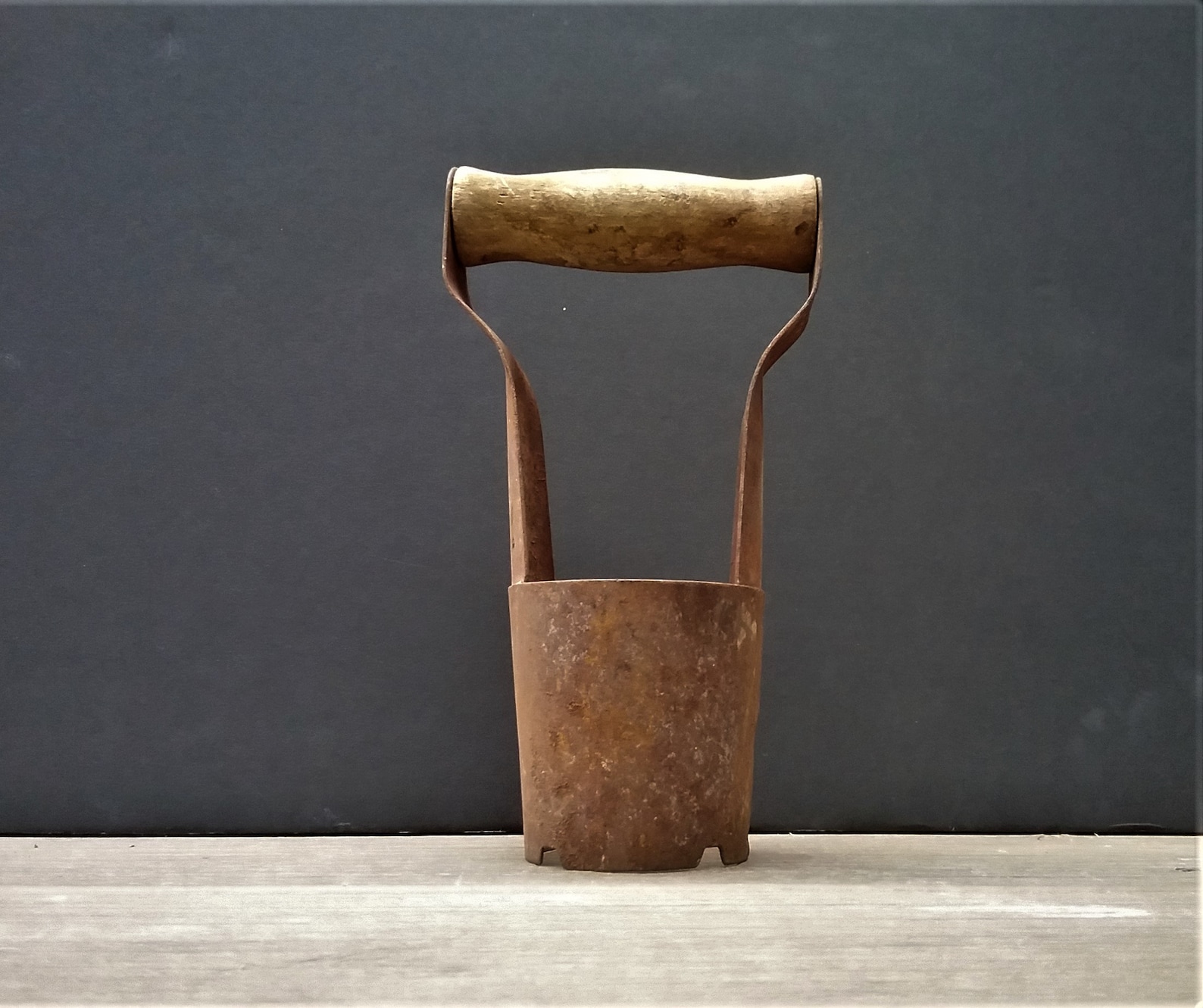 Rustic Antique Hand Operated Potato Puller Picker Wooden Handle Rare ...