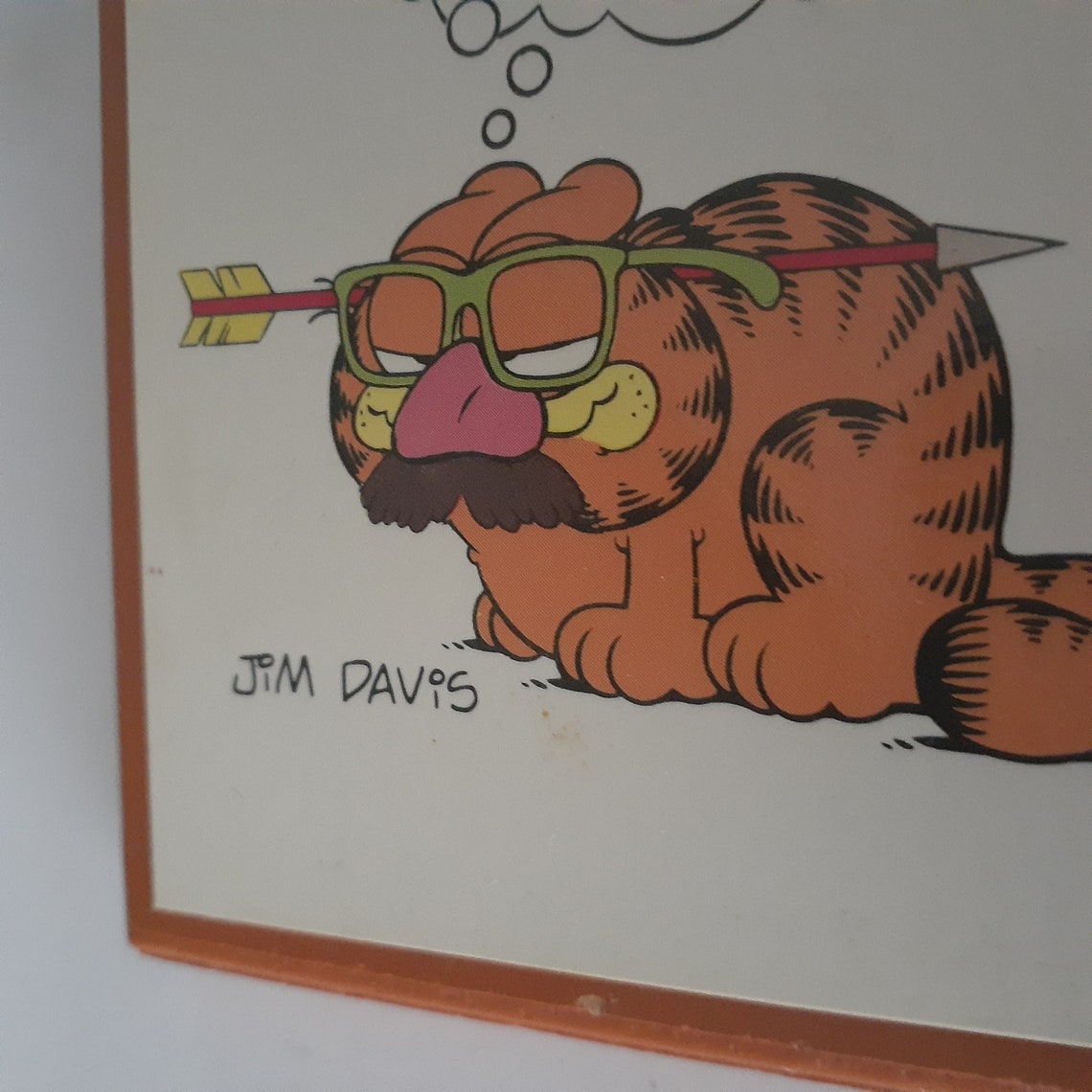 Garfield Wall Hanging Small Wooden Picture Stop Playing Games - Etsy