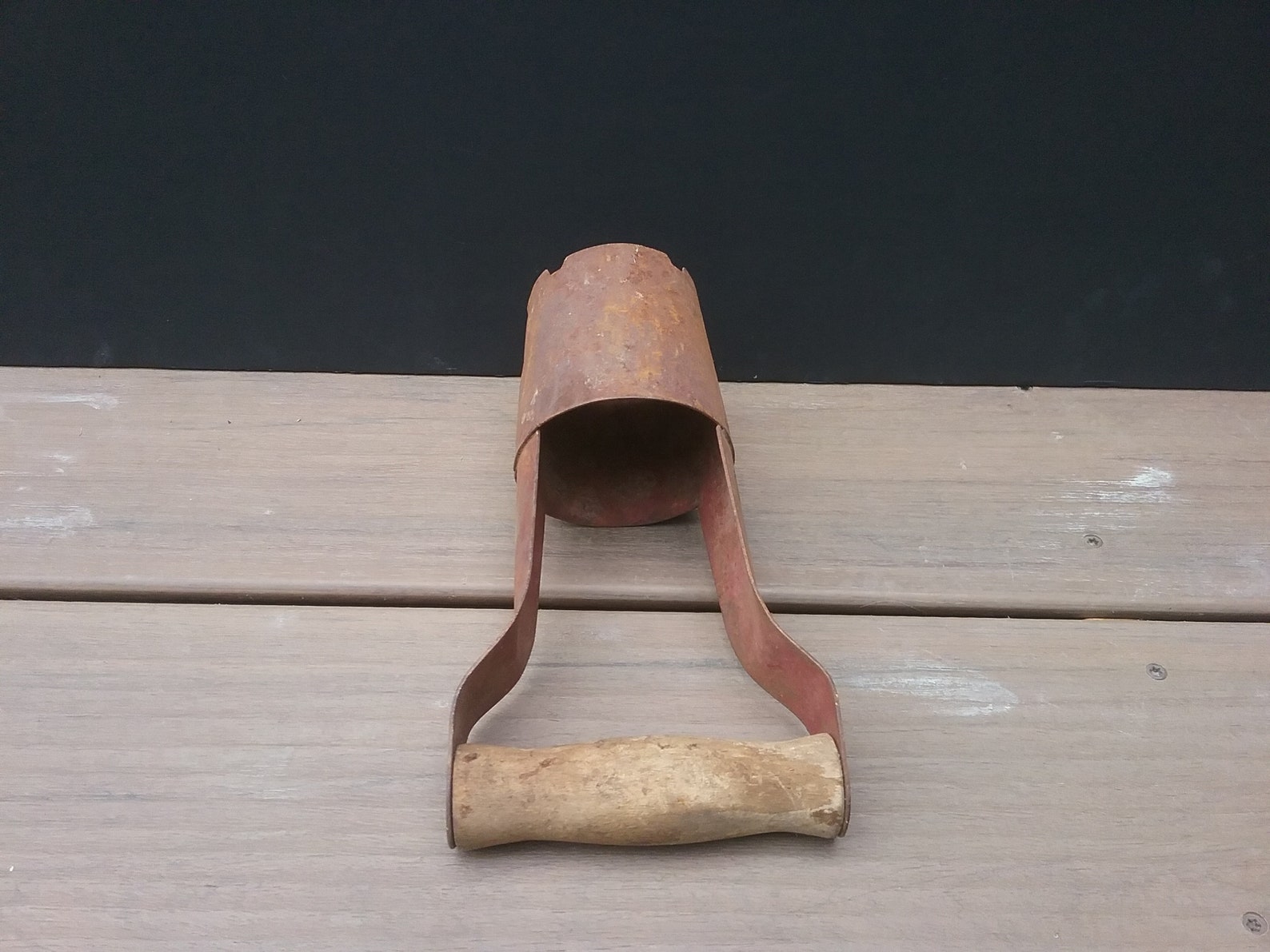 Rustic Antique Hand Operated Potato Puller Picker Wooden Handle Rare ...