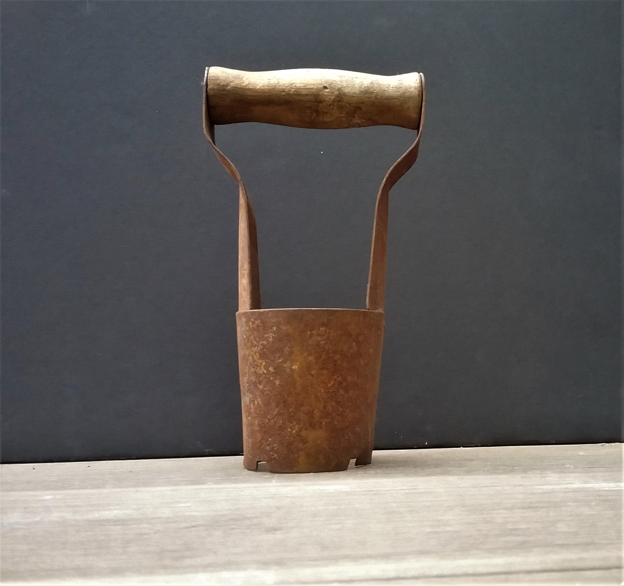 Rustic Antique Hand Operated Potato Puller Picker Wooden Handle Rare ...