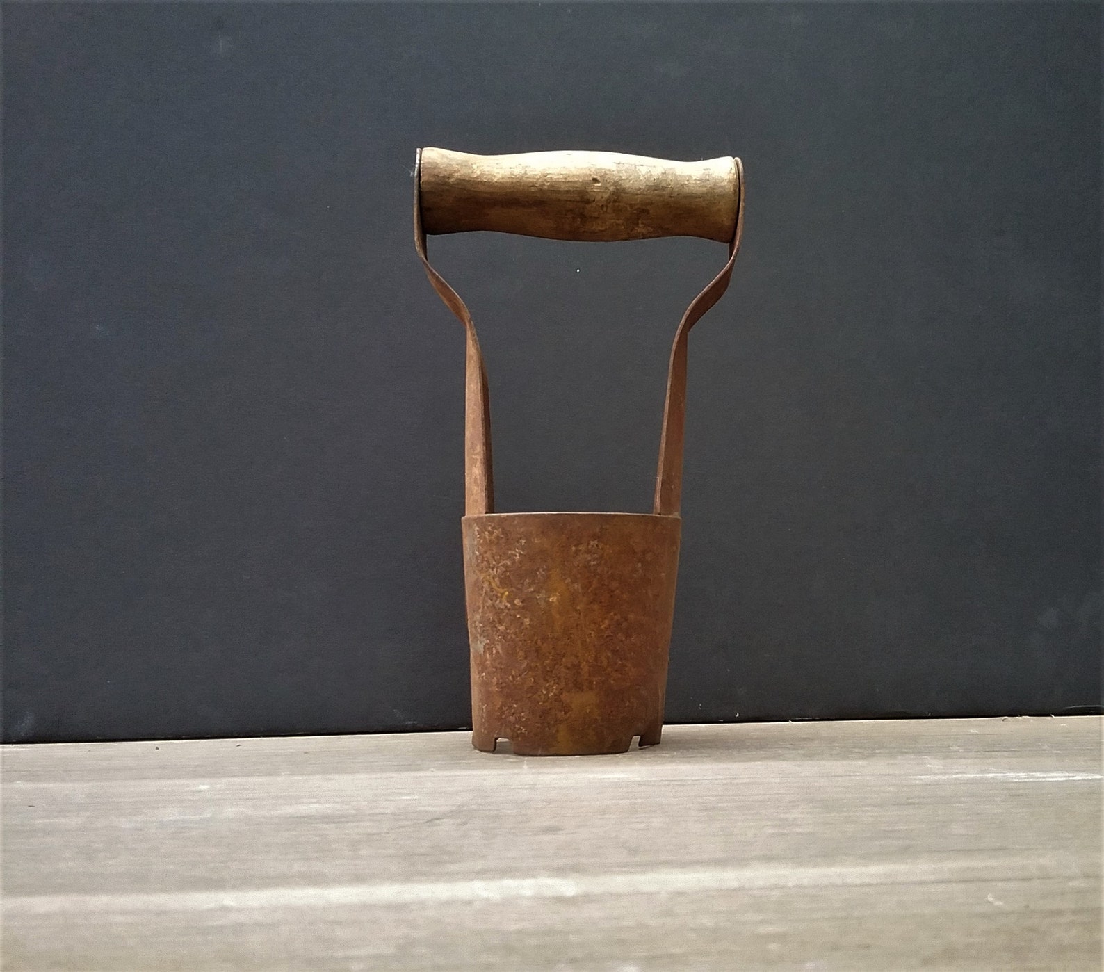 Rustic Antique Hand Operated Potato Puller Picker Wooden Handle Rare ...