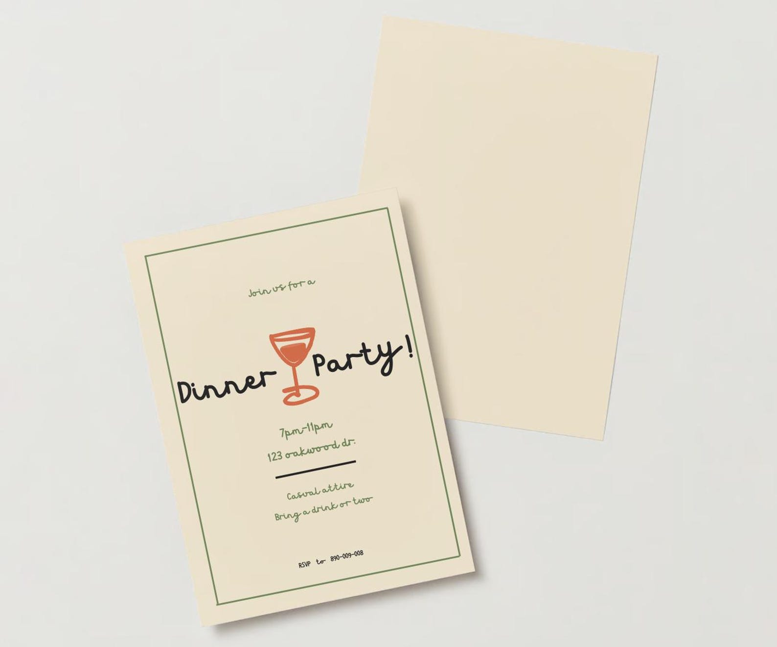 Dinner Party! Custom Invitation Template - Etsy