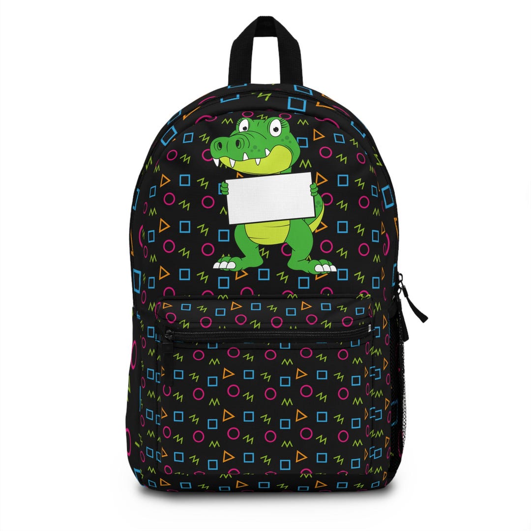Fun Kids' Backpack With Colorful Shapes and Dinosaur - Perfect for ...