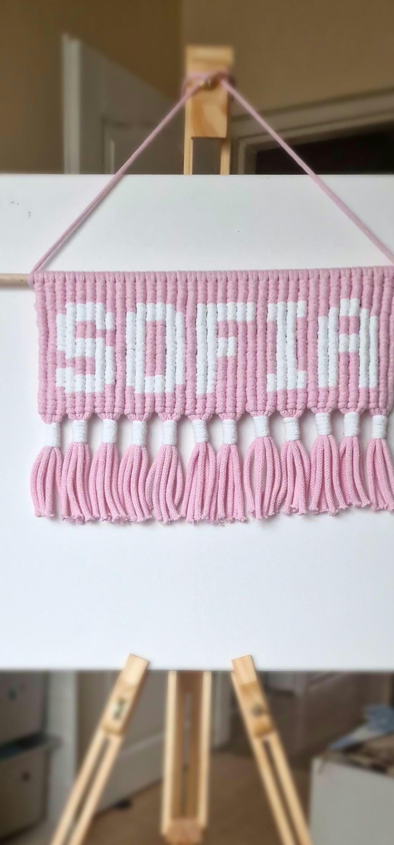 Personalized Macrame Name Sign – Custom Nursery Wall Decor – Handmade ...