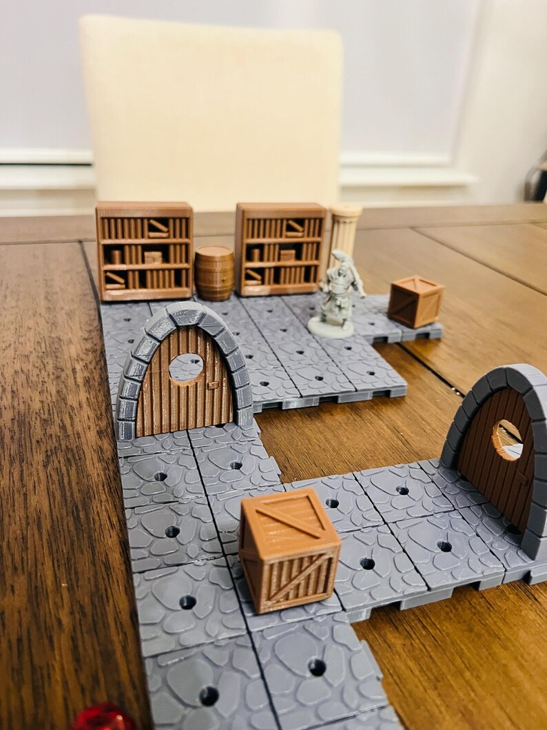 Modular Dungeon Board for Custom Dungeons, Interlocking, 1" Tiles ...