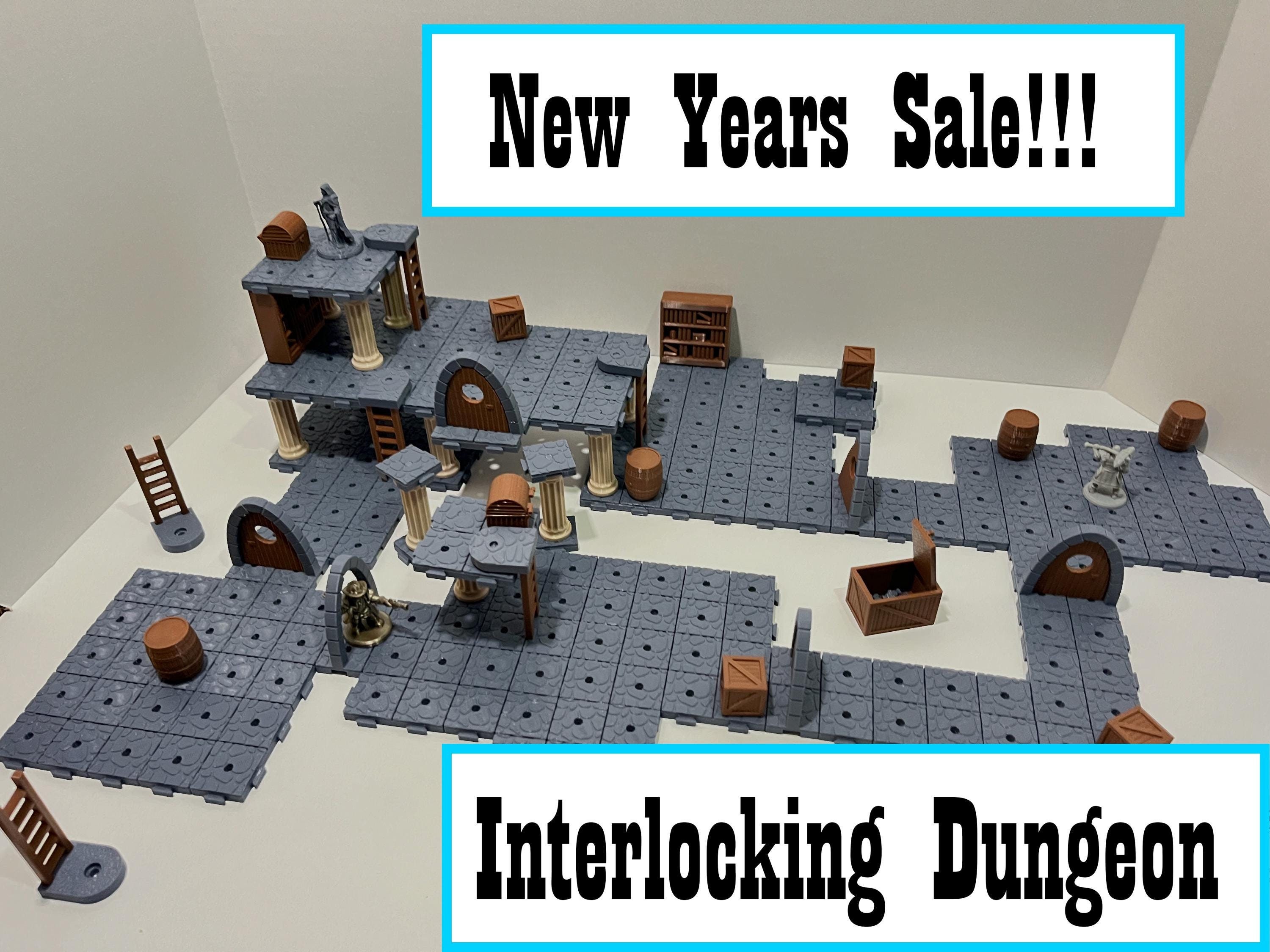 Modular Dungeon Board for Custom Dungeons, Interlocking, 1" Tiles ...