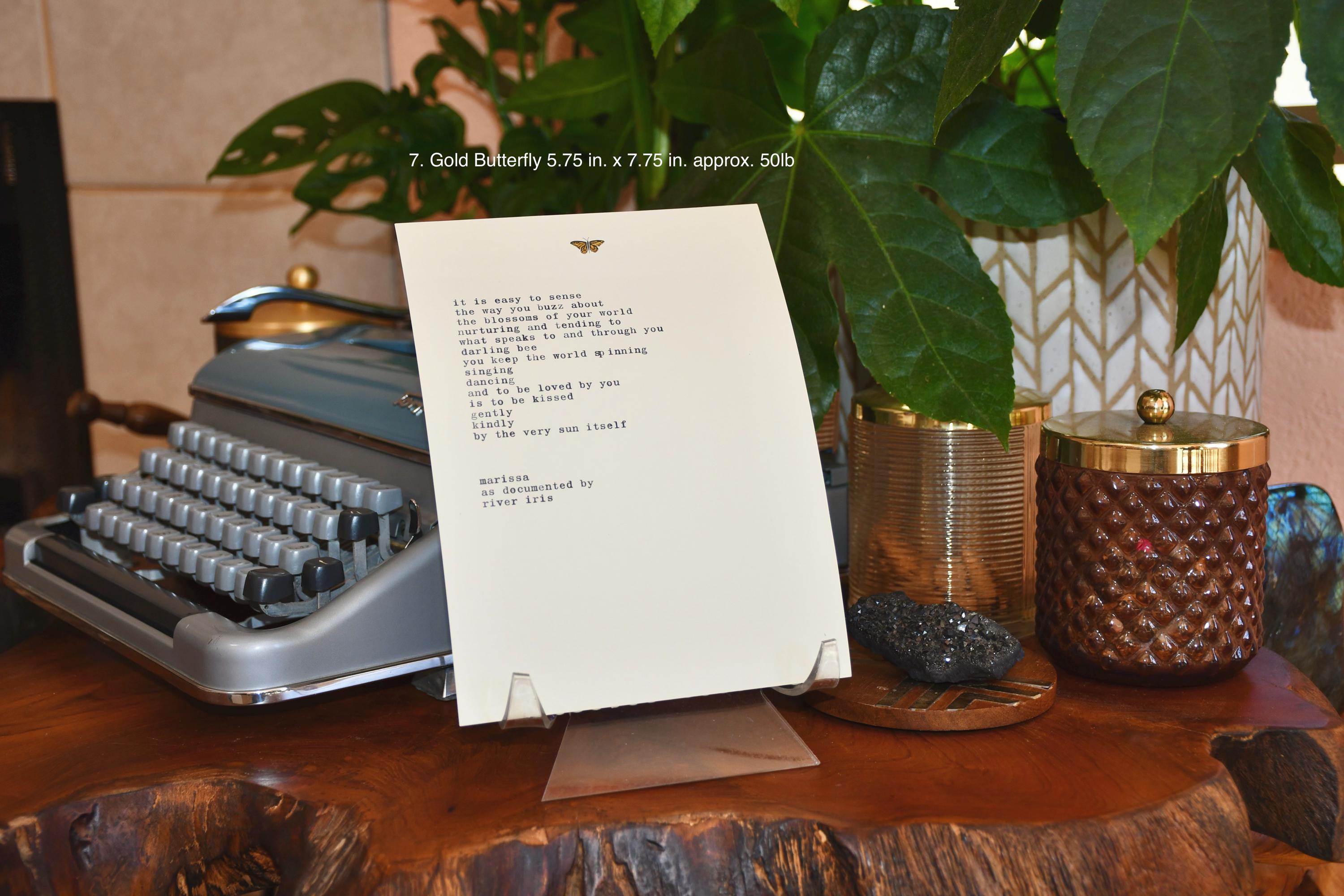 Hand-typed Custom Poem – Personalized Poetry Gift, Love Letter ...