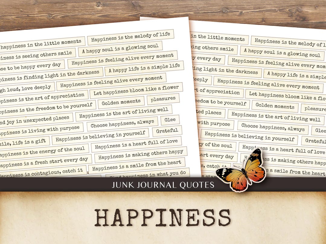 Happy Junk Journal Words, Inspirational Quotes, Positive Phrases, Junk ...