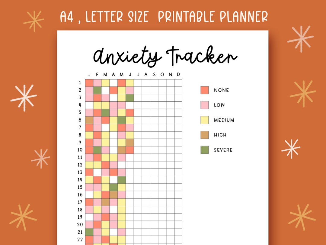 Anxiety Tracker Printable, Anxiety Log, Journal Page Printable, Track ...