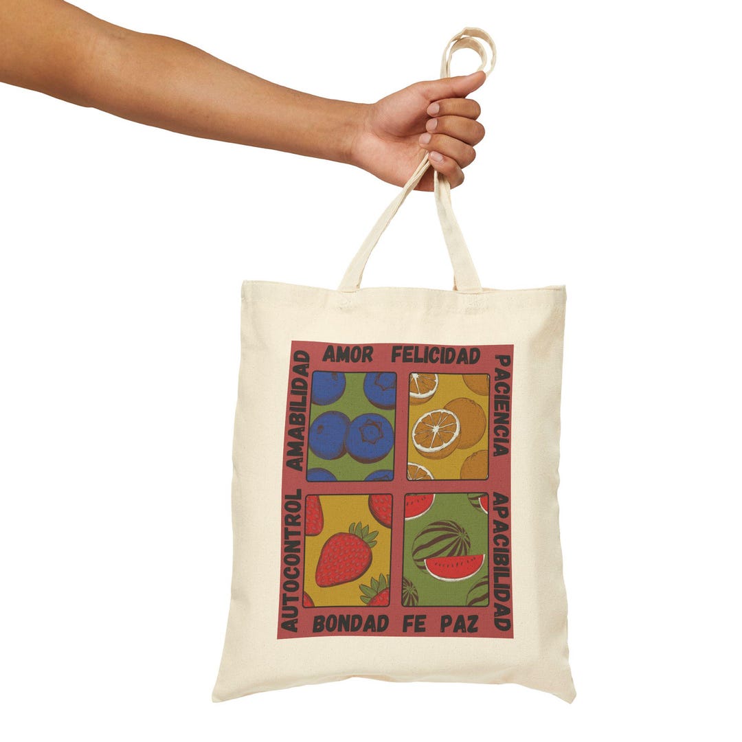Fruto Del Espiritu Cotton Canvas Tote Bag: Spanish JW Gifts - Etsy