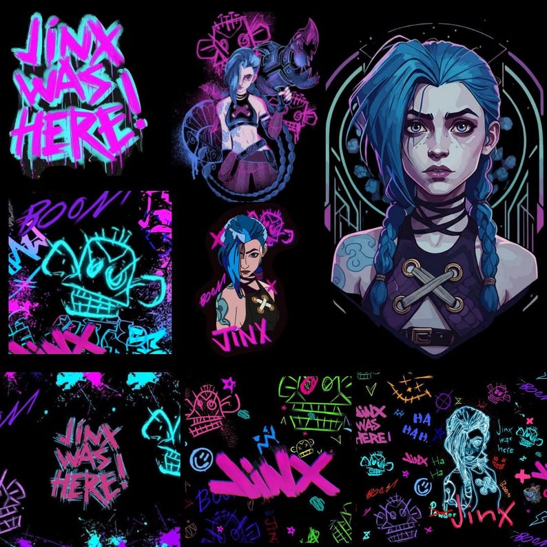 Jinx Graffiti PNG: League of Legends Clipart, T-shirt & Tumbler Design ...