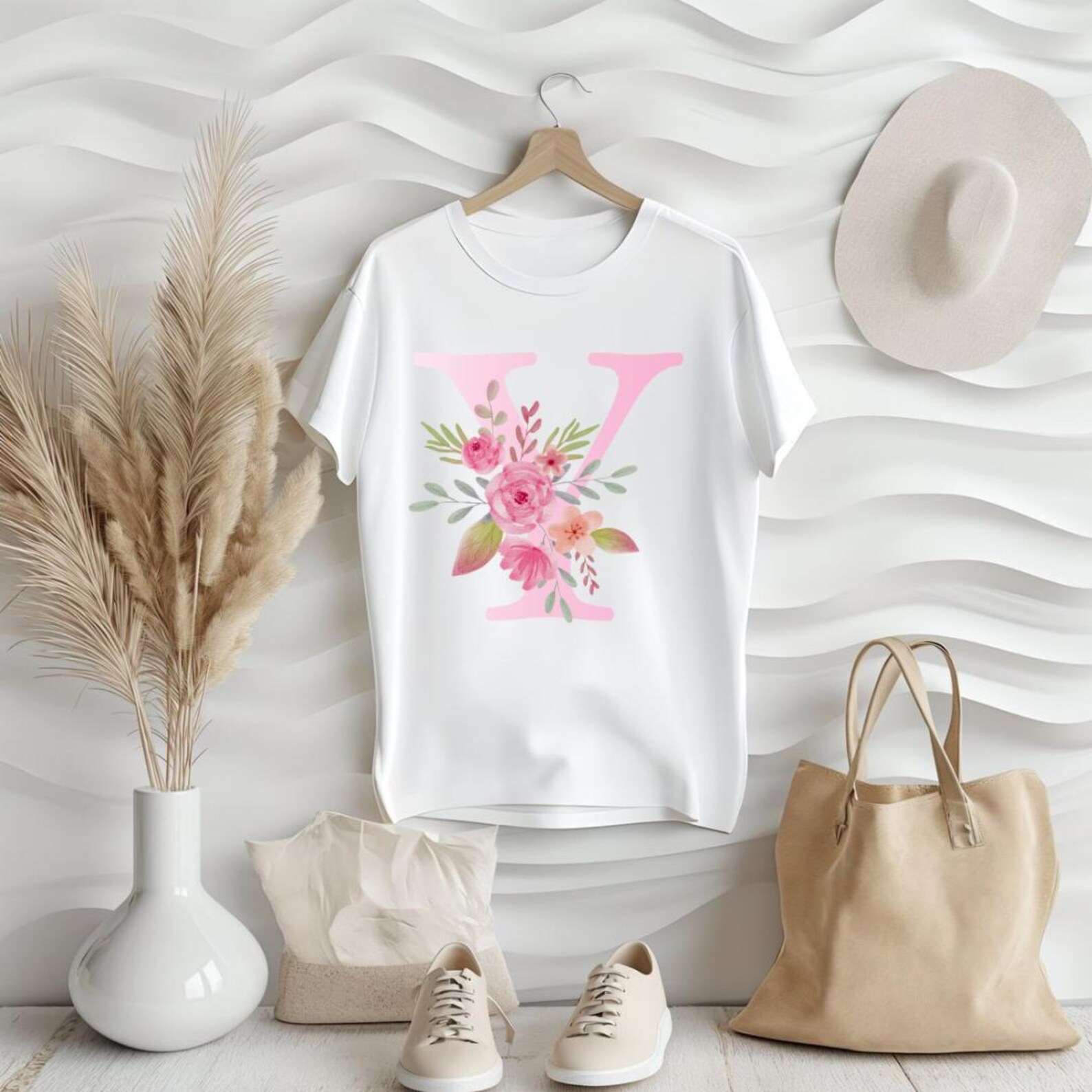 Floral Alphabet SVG, Botanical Monogram Letters A-Z (instant Download ...