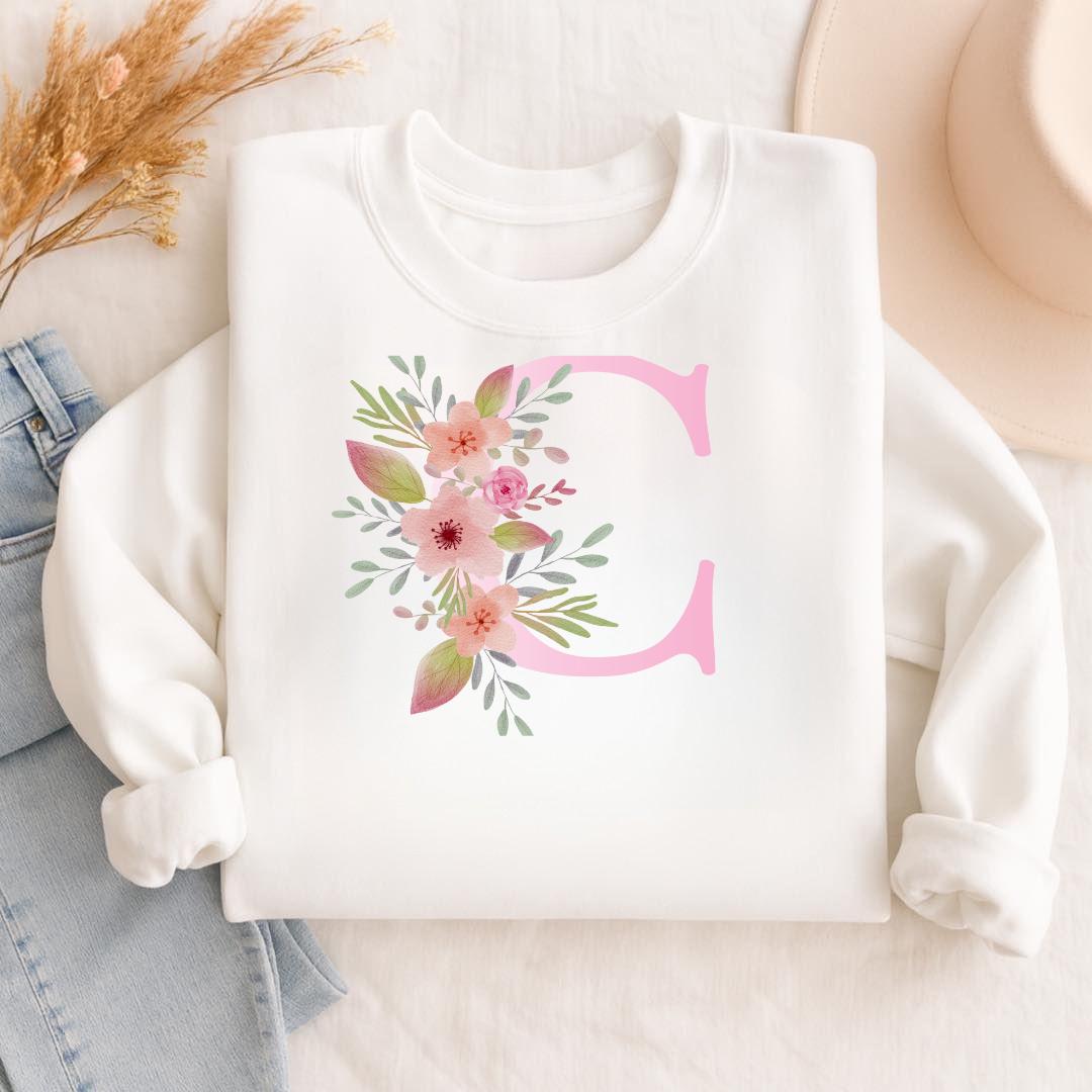 Floral Alphabet SVG, Botanical Monogram Letters A-Z (instant Download ...