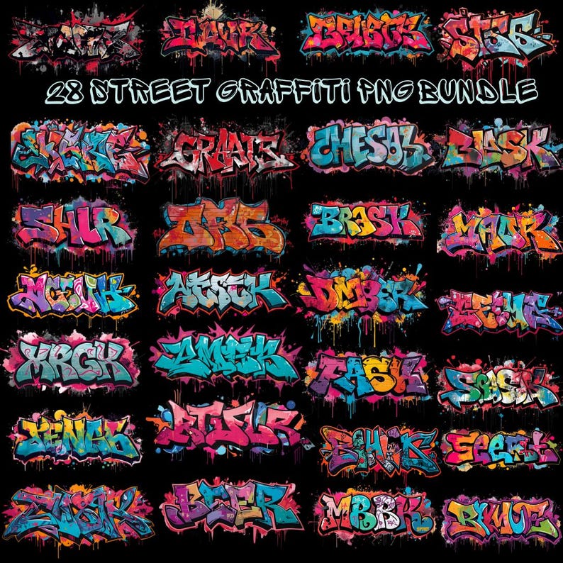 Street Graffiti PNG | Urban Street Art Graphics (digital Instant ...