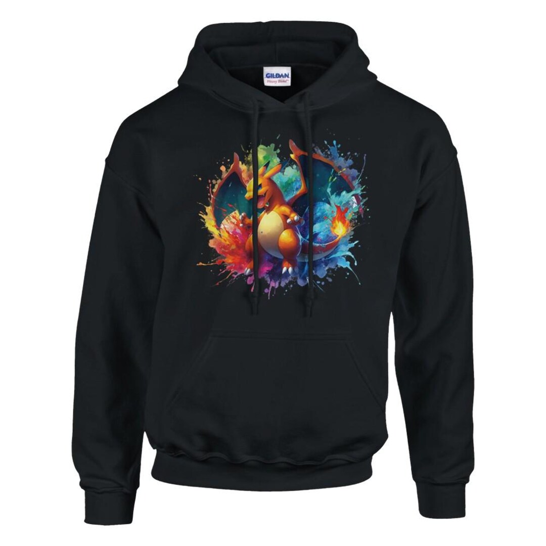 Charizard Paint Splatter - Classic Unisex Pullover Hoodie | Gildan ...