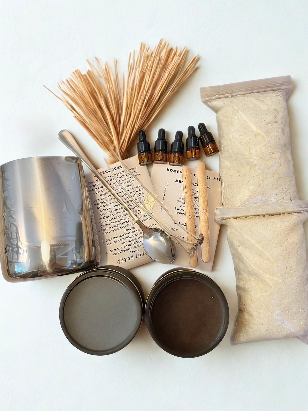 DIY Natural Candle Making Kit for Two - 100% Soy Wax With Essential ...