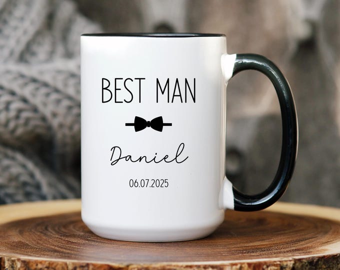Personalized Best Man Mug Gift, Customizable Coffee Mug for the Grooms ...