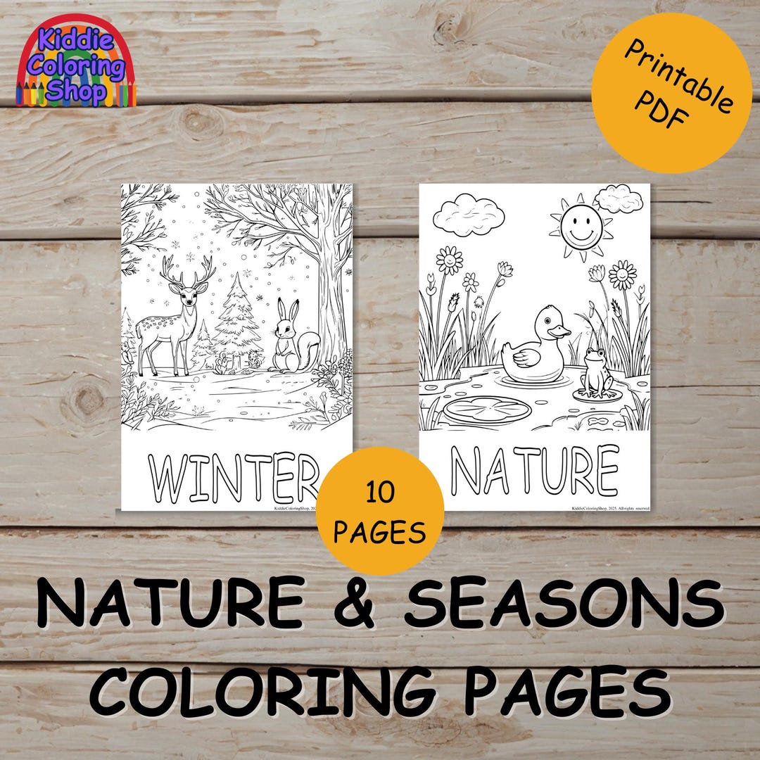 Nature Coloring Pages for Kids | Printable Educational Activity ...