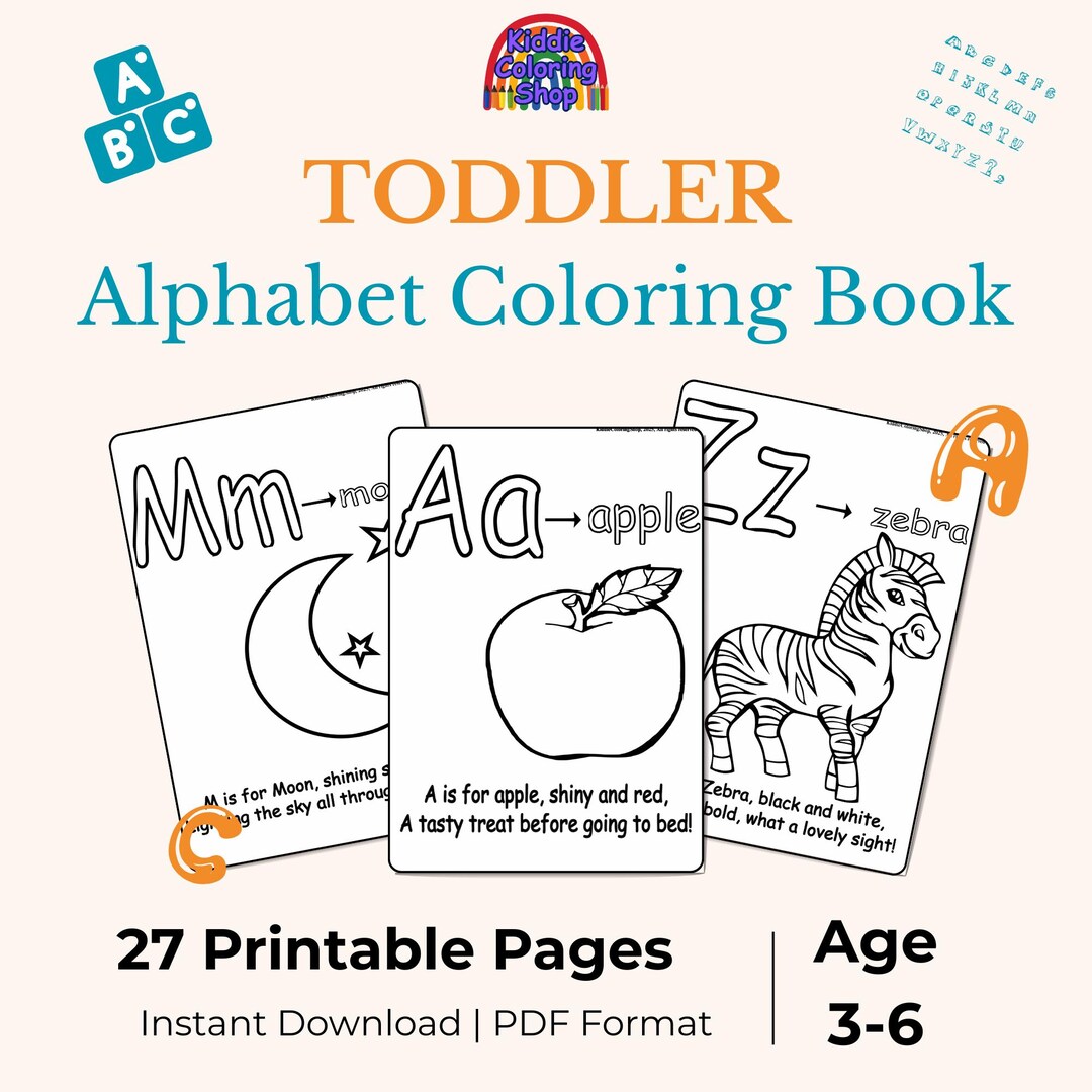 Alphabet Coloring Book for Kids | Printable ABC Learning Activity ...