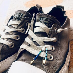 Set of 10 Nostalgic Safety Pin / Handmade Friendship Pins Turquoise ...