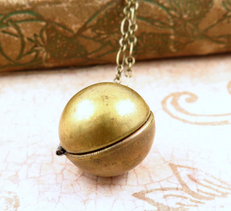 Secret Message Necklace Ball Locket Necklace Gift for Her - Etsy