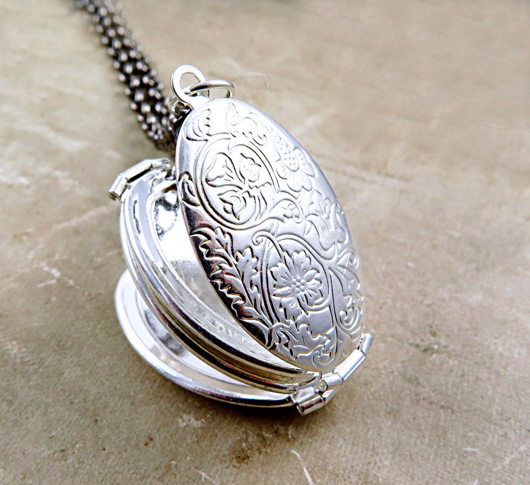 Family Tree Locket, Unique Locket With Photo, Picture Locket, 4 Photo ...