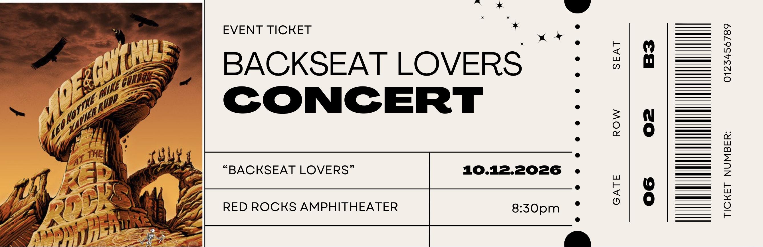 Custom Concert Ticket Memento – Personalized Keepsake for Your Special ...