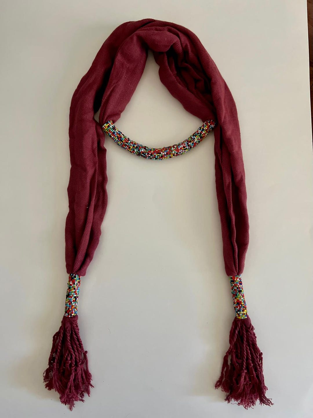 African Maasai Colorful Beaded Scarf for Personal Wear Around the Neck ...