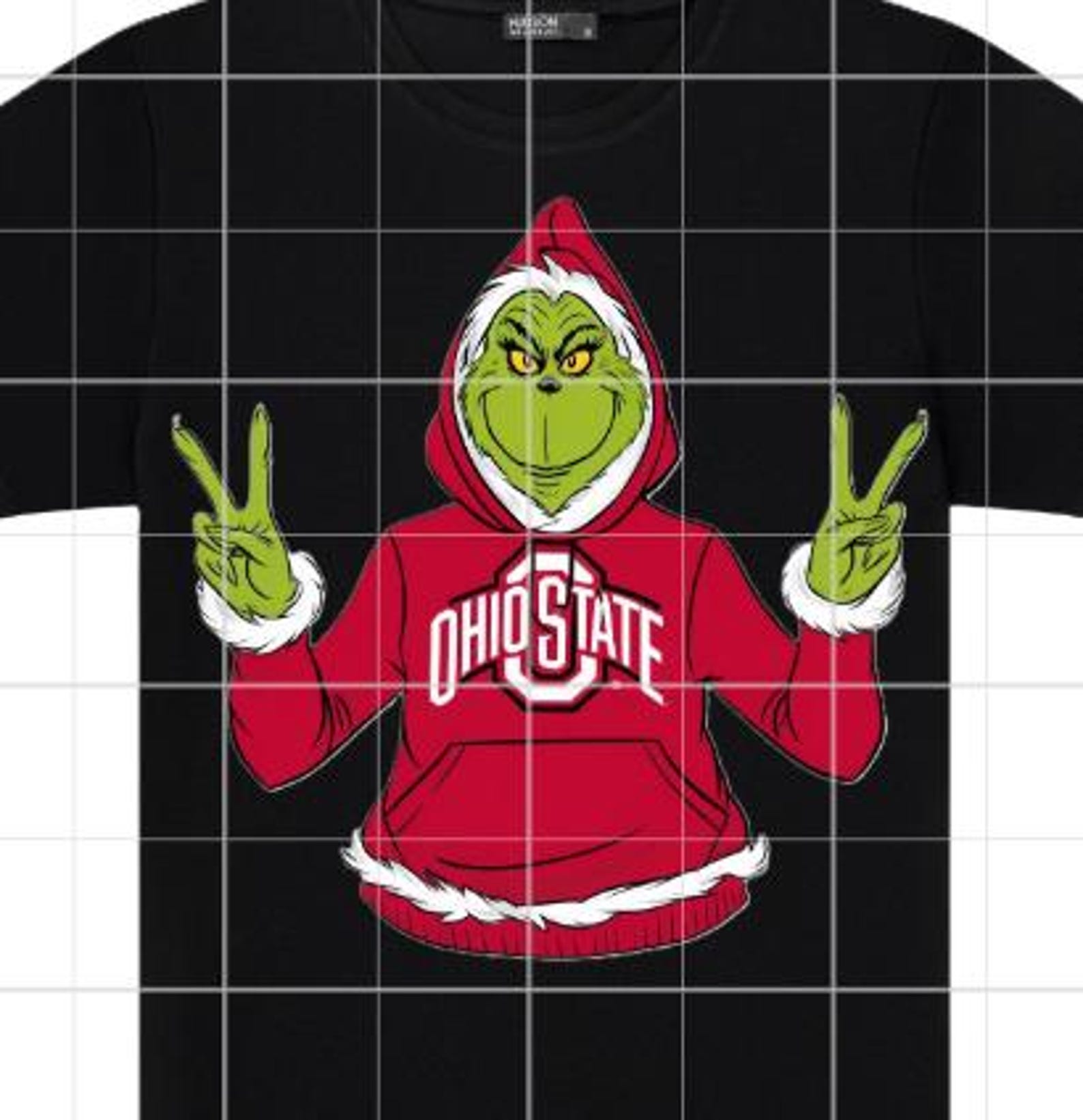 Grinch Showing off in an Ohio State Hoodie - Etsy