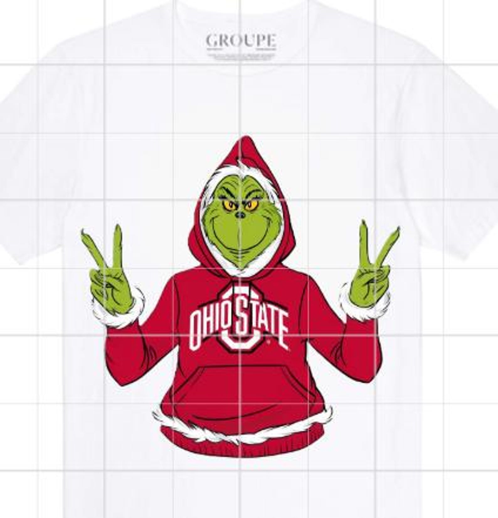 Grinch Showing off in an Ohio State Hoodie - Etsy