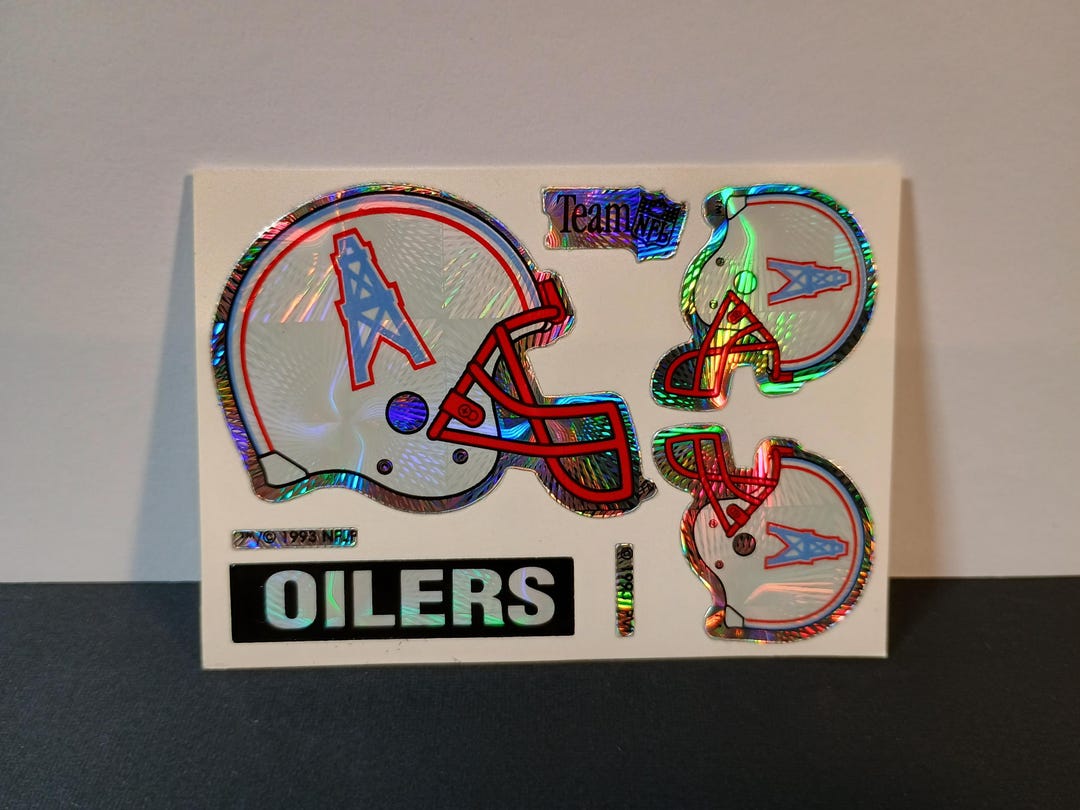 Vintage NFL Sticker Houston Oilers Prism Stickers VTG 90s - Etsy