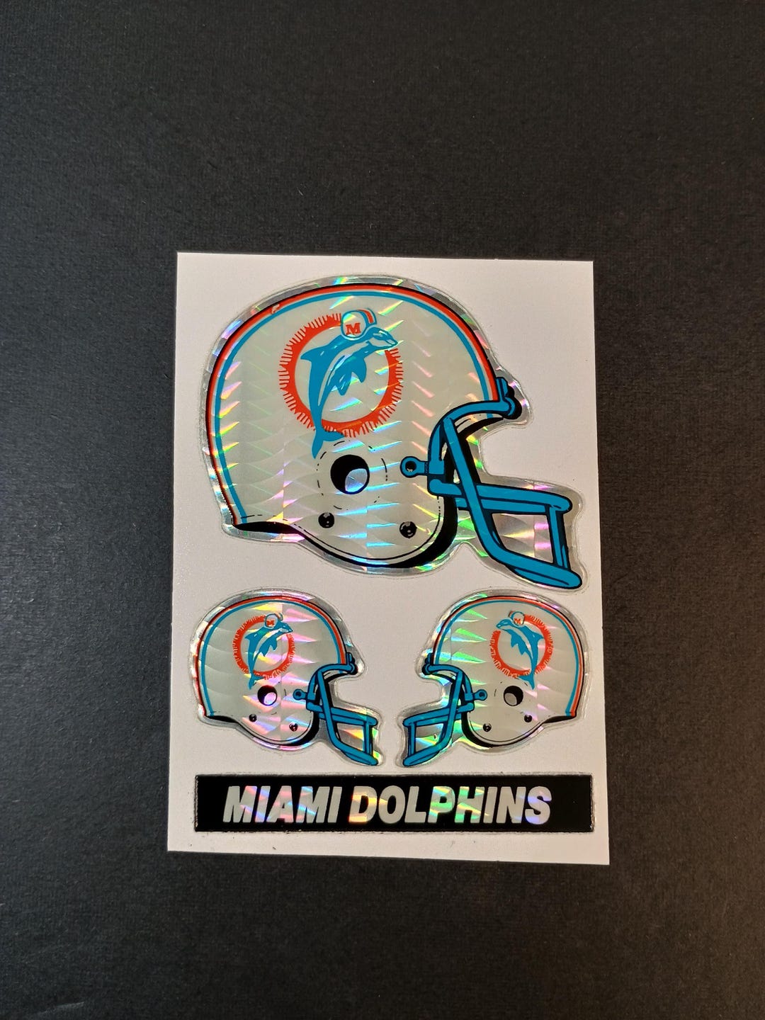 Vintage NFL Sticker Miami Dolphins Prism Stickers VTG 80s - Etsy