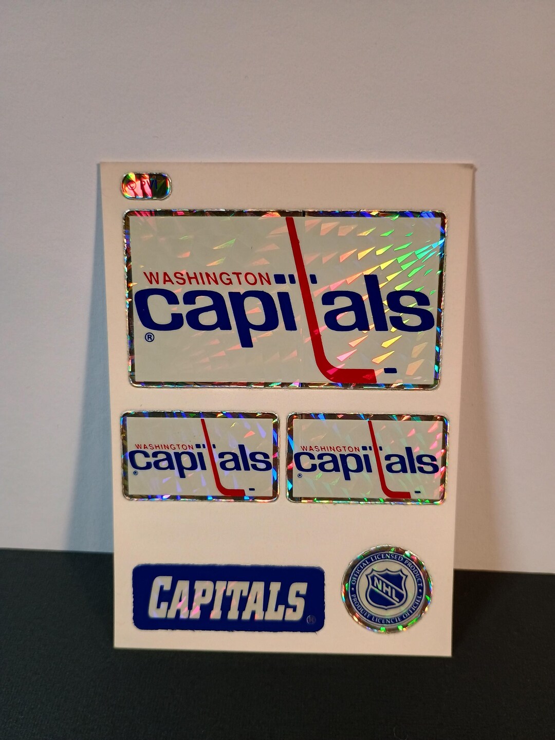 Vintage Washington Capitals NHL Prism Vending Stickers VTG 90s - Etsy