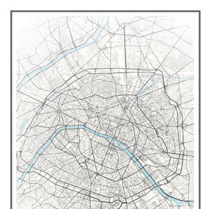 Paris Map | Vintage City Map of Paris | Printable Topographic Paris Map ...