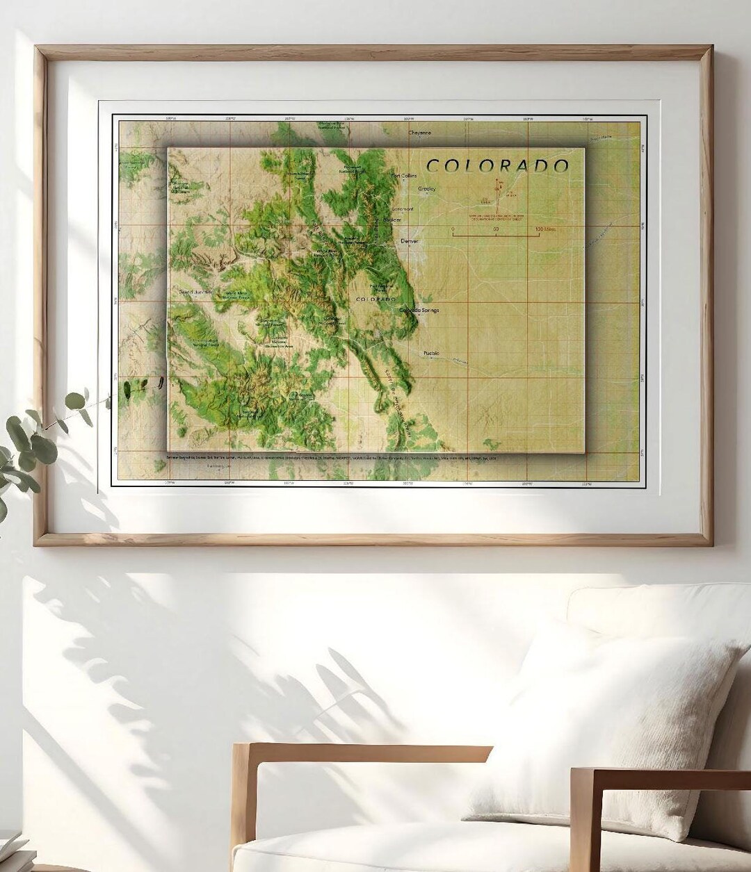 Colorado Digital Printable Map | High-resolution Geography Wall Art | Instant Download PDF ...