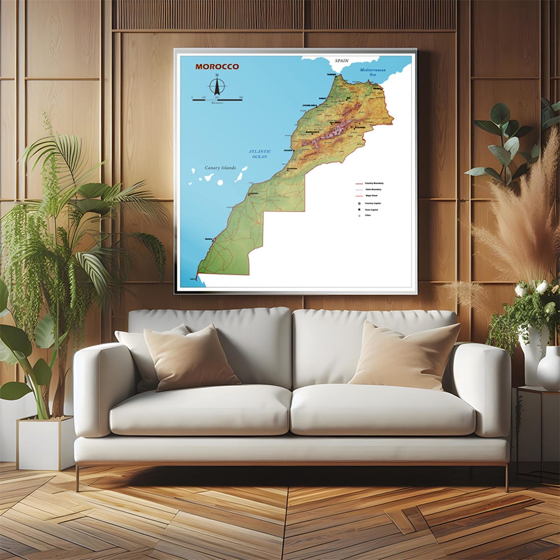 Relief Map of Morocco | Topographic Map of Morocco | High-resolution Morocco Map | Digital ...