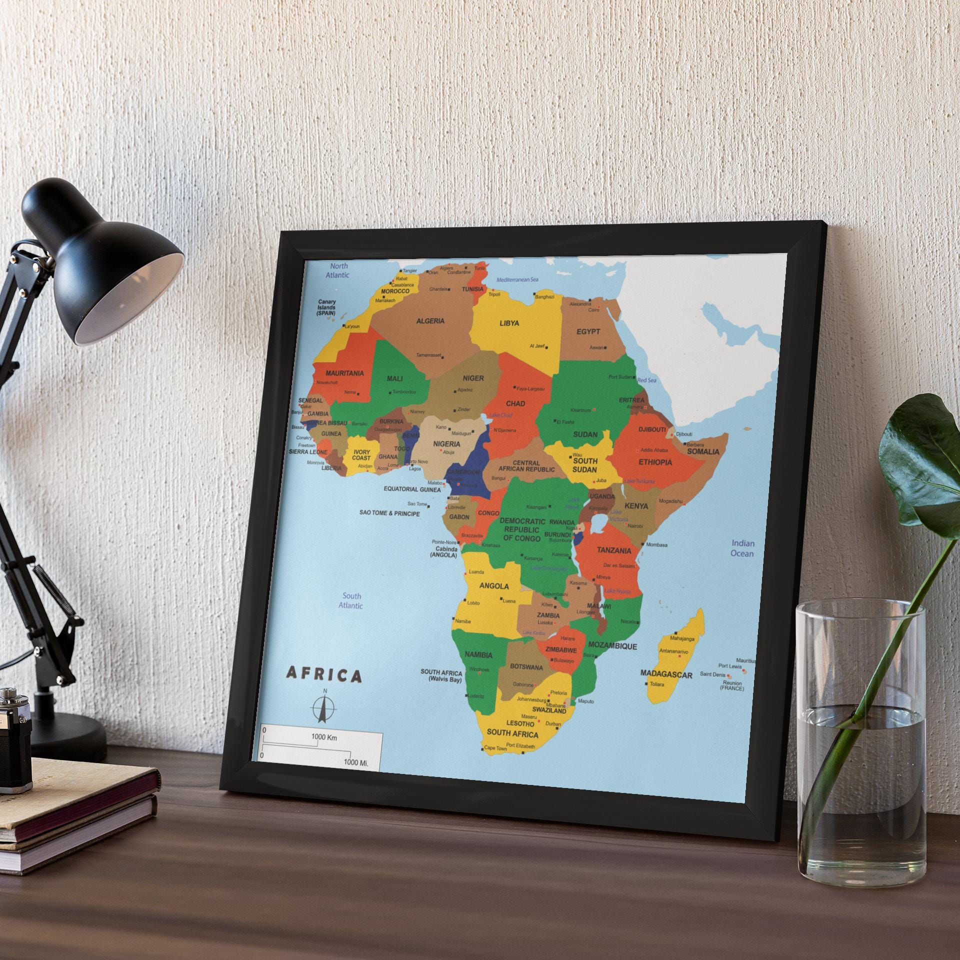 Printable Political Map of Africa |country Borders and Capitals ...