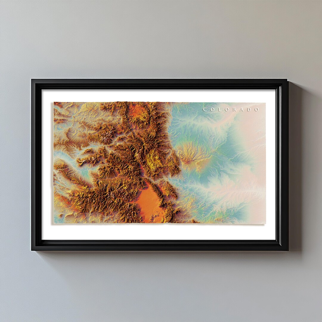 Colorado Topographic Relief Map – Detailed Elevation Map of Colorado ...