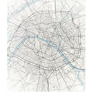 Paris Map | Vintage City Map of Paris | Printable Topographic Paris Map ...