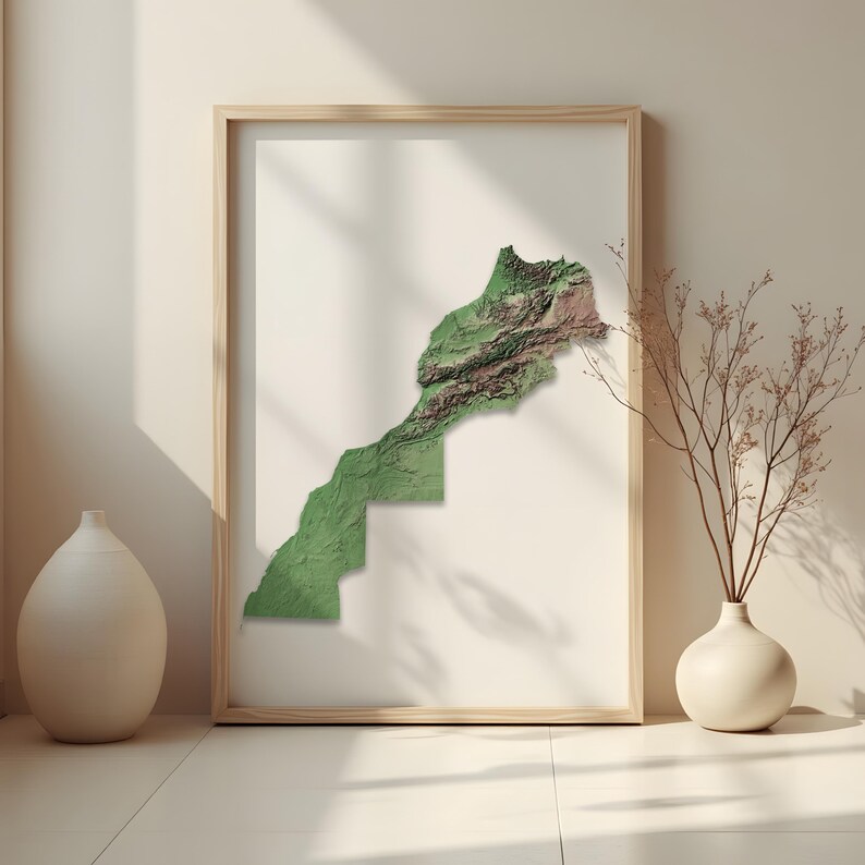 Morocco Relief Map | Morocco Printable Map | Digital Map of Morocco ...