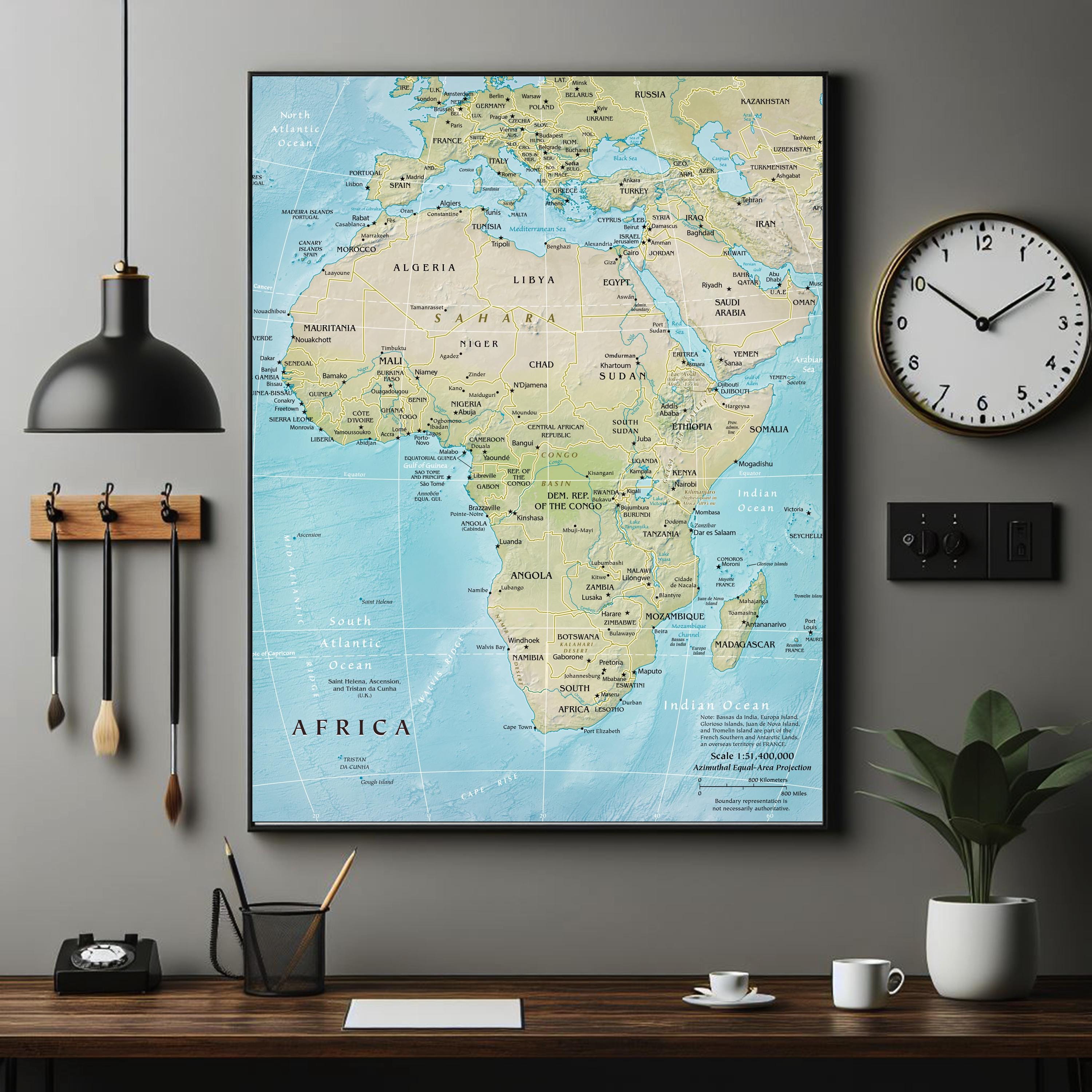 Printable Political Map of Africa |country Borders and Capitals ...