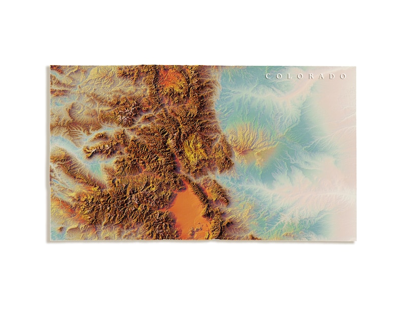 Colorado Topographic Relief Map – Detailed Elevation Map of Colorado ...