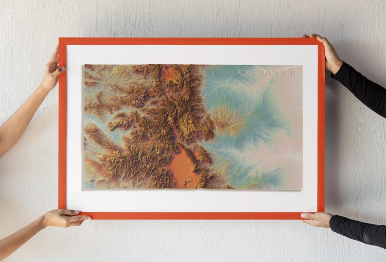 Colorado Topographic Relief Map – Detailed Elevation Map of Colorado ...