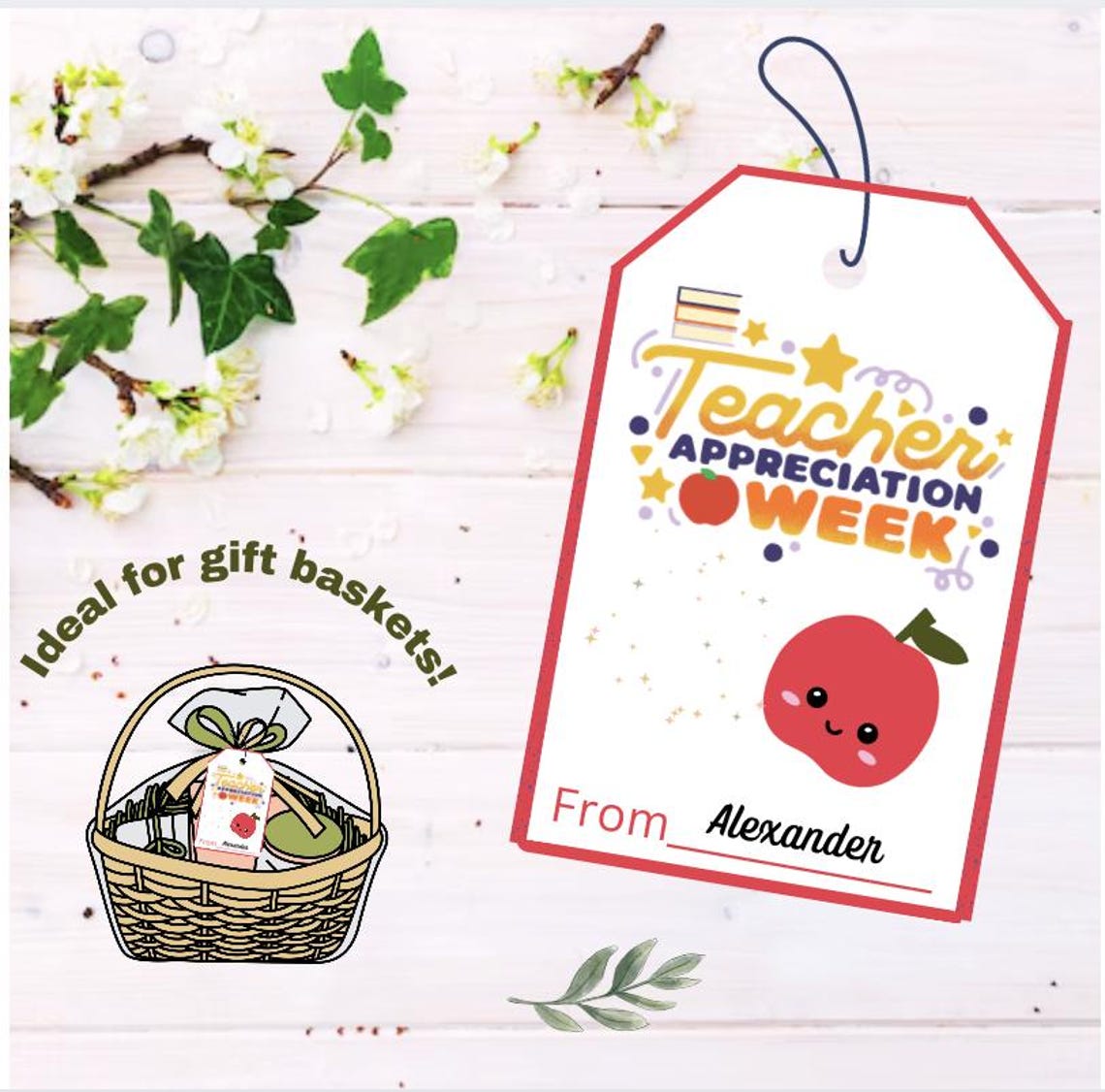Teacher Appreciation Gift Tags: Printable Thank You Notes (PDF) - Etsy