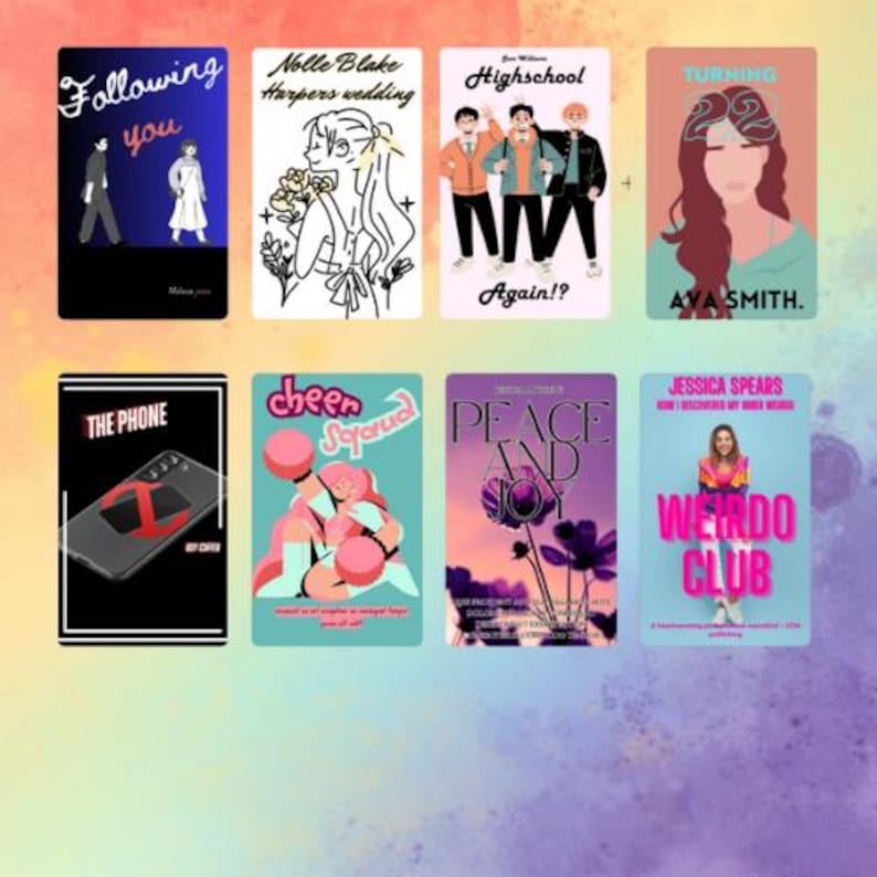 ¡20 plantillas de portadas de libros editables en Canva! - Etsy México