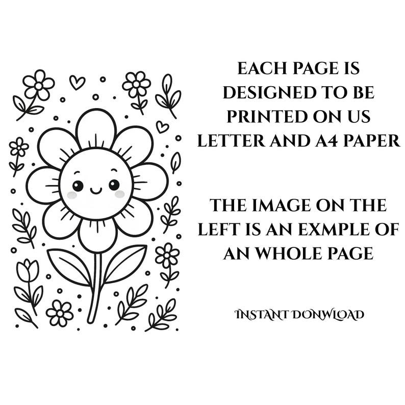 20 Cute Kawaii Flower Coloring Pages - Adult and Kids Coloring Book ...